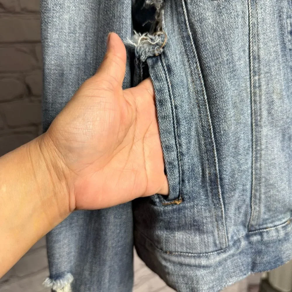 Vanilla Star | Jackets & Coats | Vanilla Star Blue Denim Distressed ...